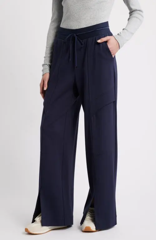 Wit & Wisdom Glider Skyrise Wide Leg Drawstring Pants - Navy