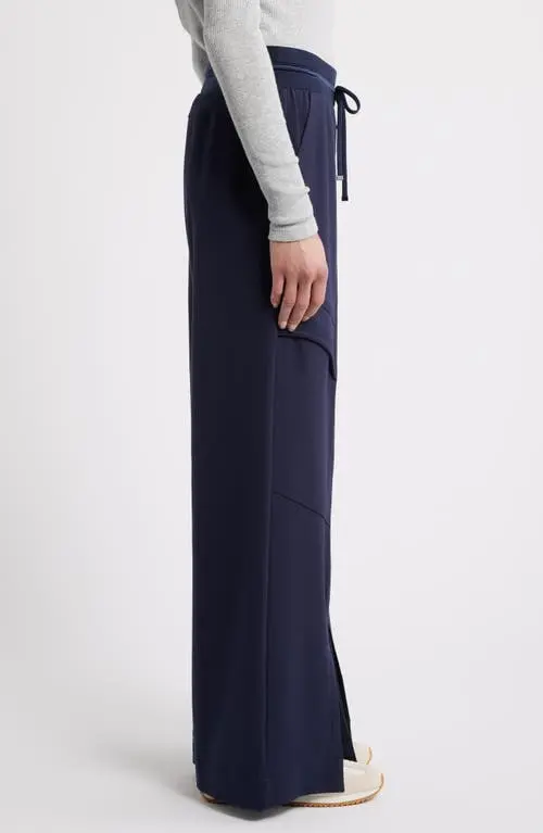 Wit & Wisdom Glider Skyrise Wide Leg Drawstring Pants - Navy