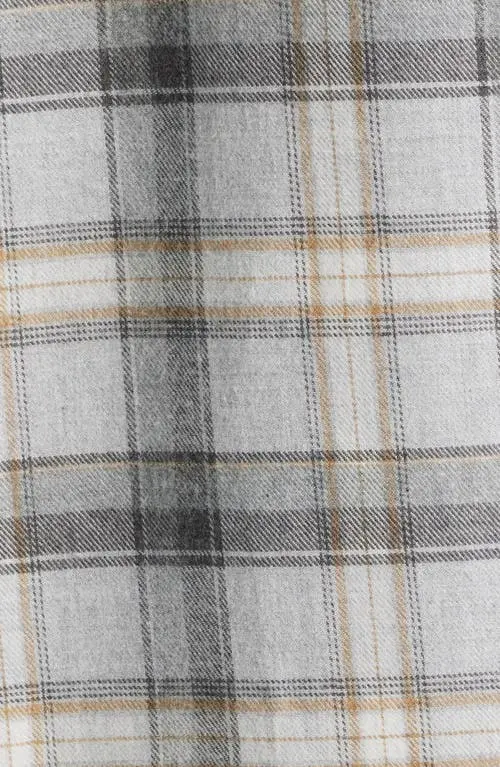 BOSS Owen Relaxed Fit Plaid Cotton Flannel Button-up Shirt - Medium Grey