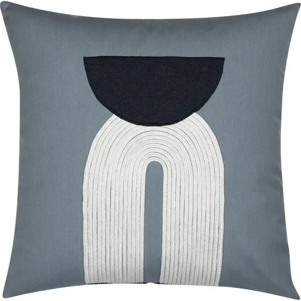 ELAINE SMITH Modern Balance Indoor & Outdoor Woven Accent Pillow - Slate