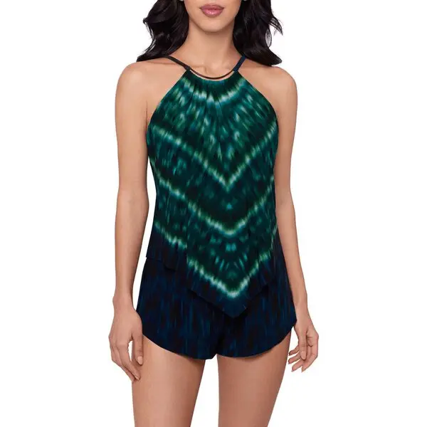 MAGICSUIT® Carezza Goldie Underwire One-piece Swimsuit - Black/green/turquoise
