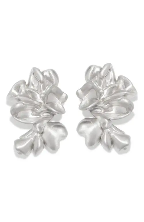 Completedworks Recycled Silver Sculptural Earrings - Silver Plated