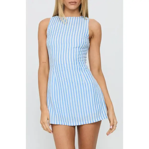 Princess Polly Striped Sleeveless Romper - Blue Stripe