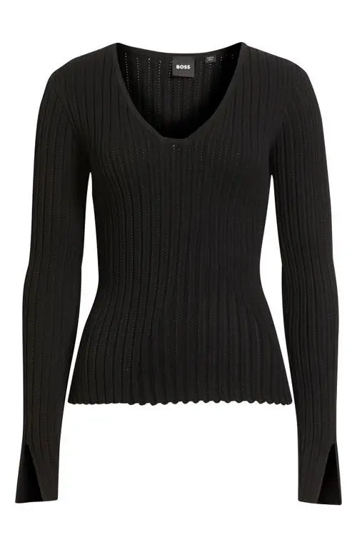 BOSS Rib Knit Top