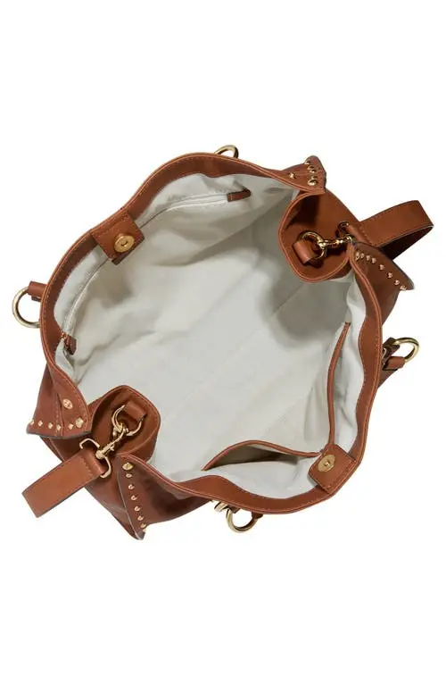 AIMEE Large Rodeo Leather Satchel - Chestnut
