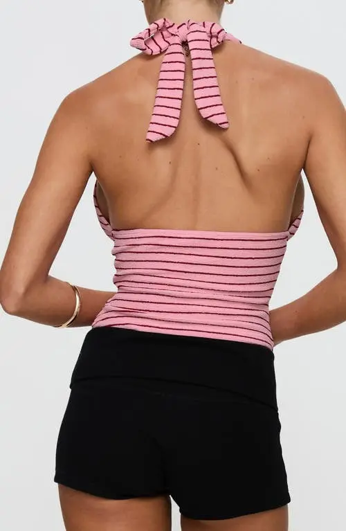 Princess Polly Striped Knit Halter Top
