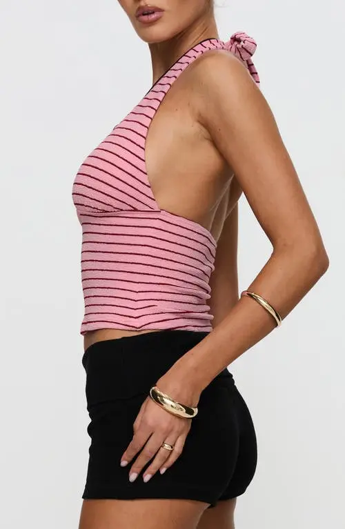 Princess Polly Striped Knit Halter Top