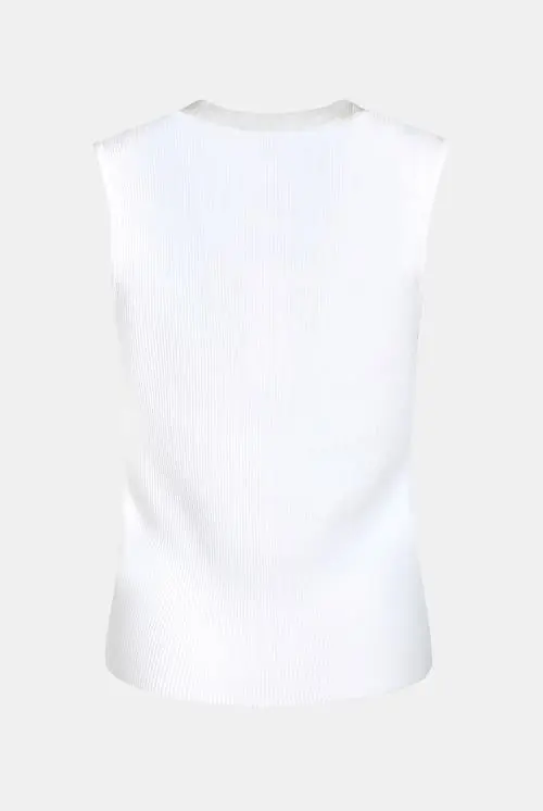 CAPSULE 121 Sleeveless V-neck Ribbed Knit Top
