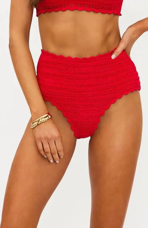 Beach Riot Kirby High-waist Bikini Bottom - Ruby