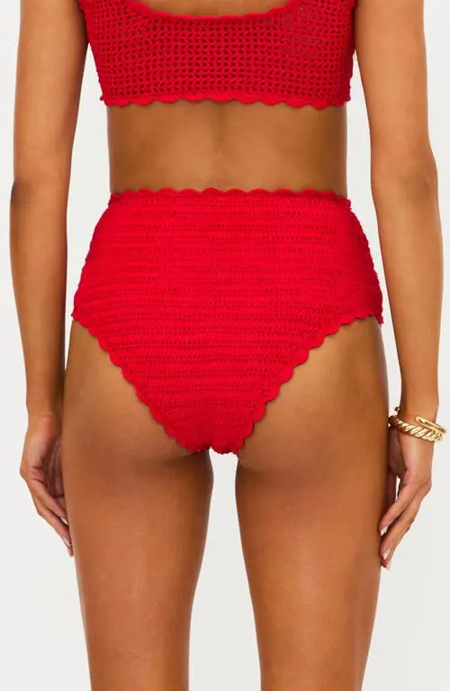 Beach Riot Kirby High-waist Bikini Bottom - Ruby