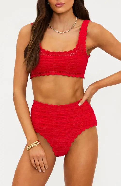 Beach Riot Kirby High-waist Bikini Bottom - Ruby