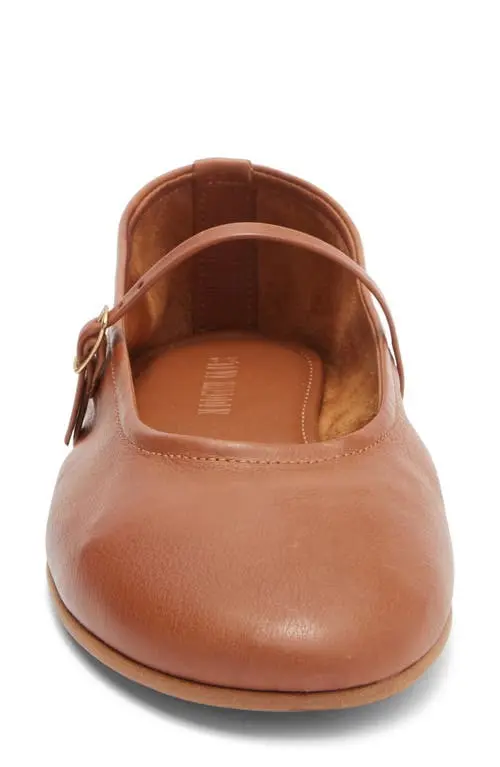Steve Madden Besette Mary Jane Flat - Tan Leather