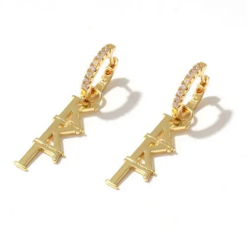 COLOR SHOUT Kappa Kappa Gamma Huggie Earrings - Yellow Gold