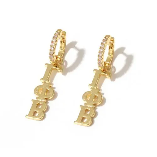 COLOR SHOUT Gamma Phi Beta Huggie Earrings - Yellow Gold