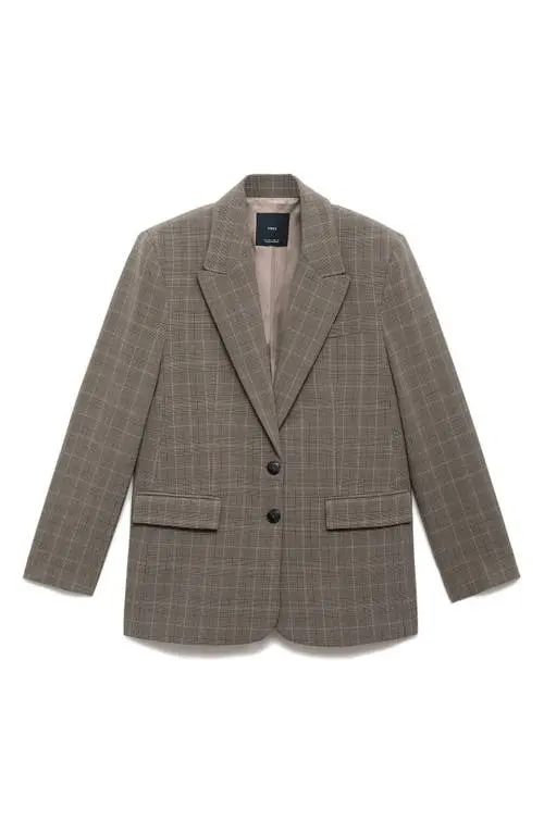 Mango Checked Suit Blazer