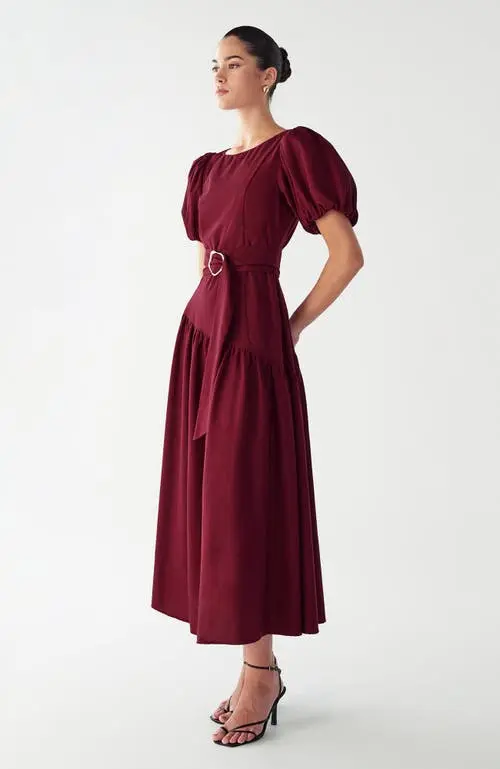 WILLA Elona Midi Dress - Burgundy