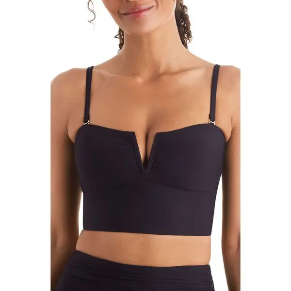 MIMI FLAMINGO Finn Midkini Swim Top - Black