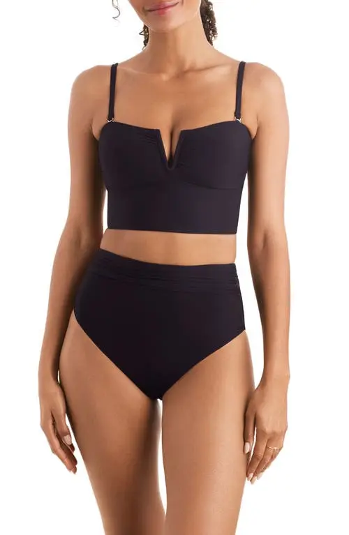 MIMI FLAMINGO Finn Midkini Swim Top - Black