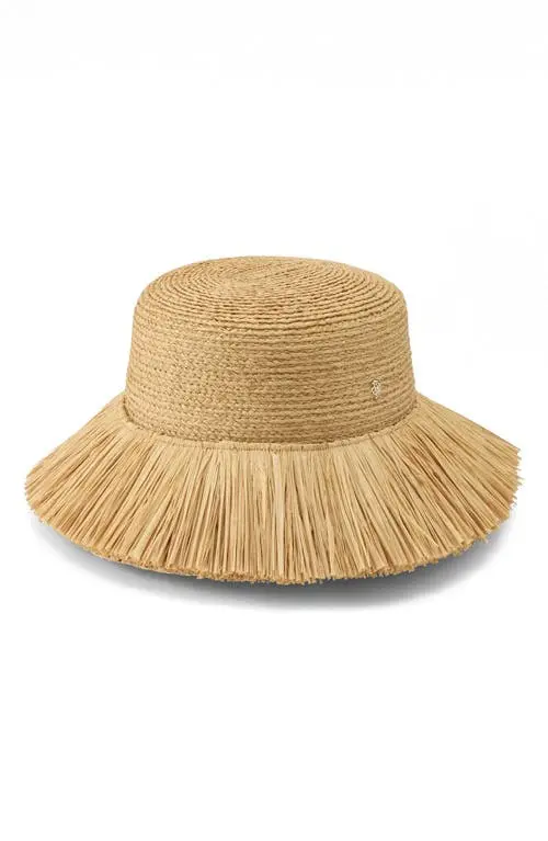 Helen Kaminski Tate Raffia Fringe Bucket Hat - Natural