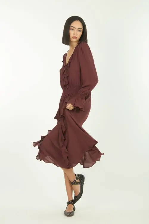 SECRET PON-PON Warby Dress - Mulberry