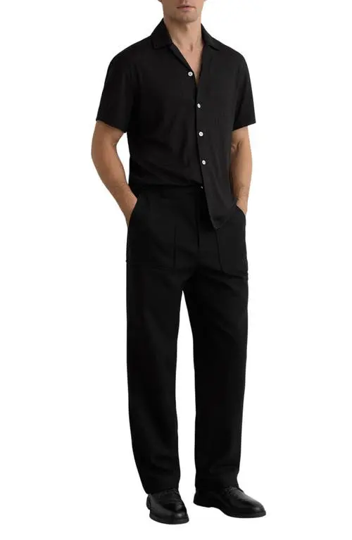 REISS Ando Texture Stripe Camp Shirt