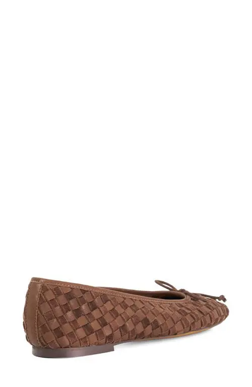 Dune London Heat Leather Ballet Flat - Brown Multi