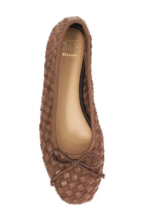 Dune London Heat Leather Ballet Flat - Brown Multi