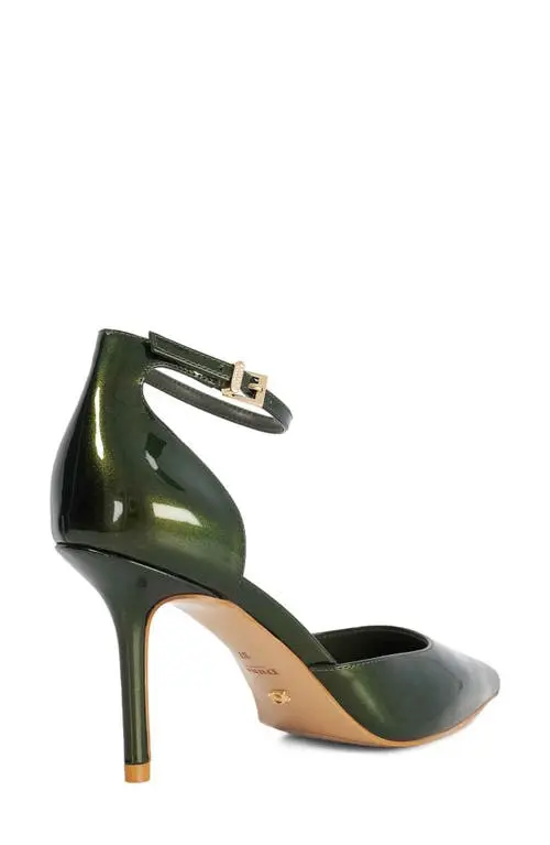 Dune London Calmness Pointed Toe Ankle Strap Pumps