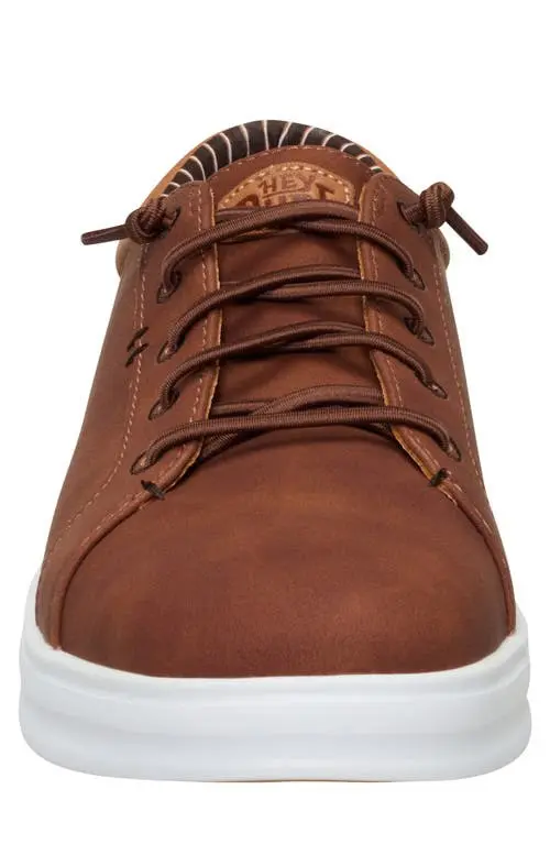 HEY DUDE Paul Pro Low Top Sneakers - Cognac