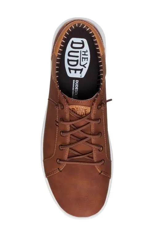 HEY DUDE Paul Pro Low Top Sneakers - Cognac