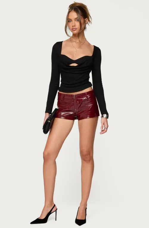EDIKTED Layered Long-sleeve Crop Top
