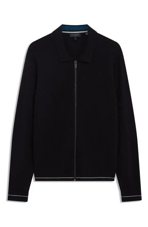 Ted Baker London Lysand Cotton & Wool Zip-up Jacket