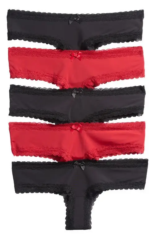 Hunkemoller London Assorted 5-pack Brazilian Briefs - Chili Pepper