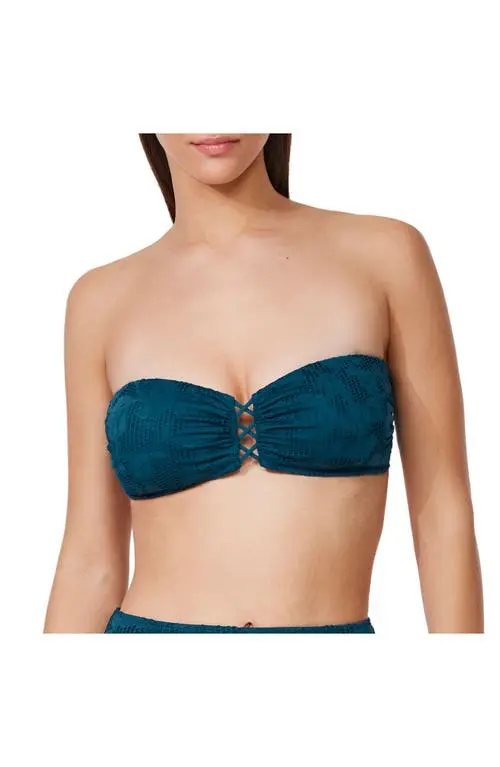 GOTTEX Jolene Textured Bandeau Bikini Top - Petrol