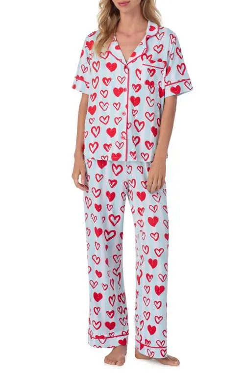 ROOM SERVICE Print Pajamas - Blue