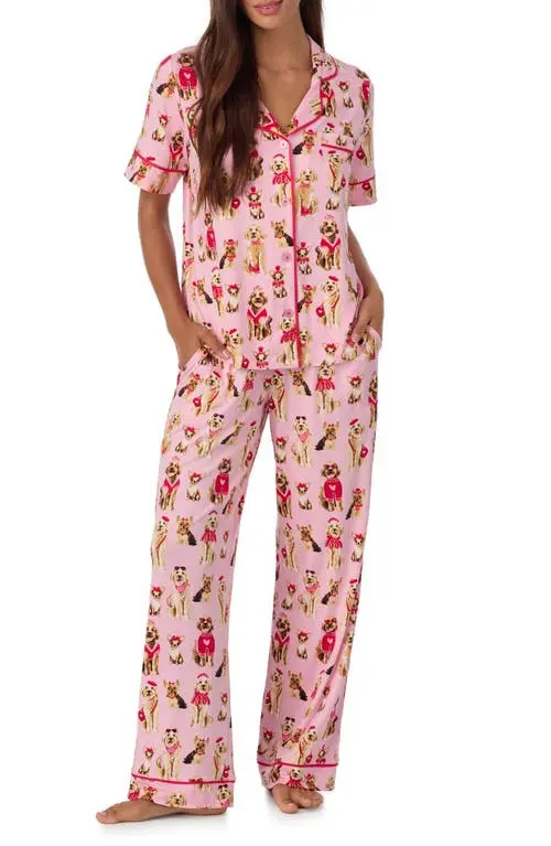 ROOM SERVICE Print Pajamas - Pink