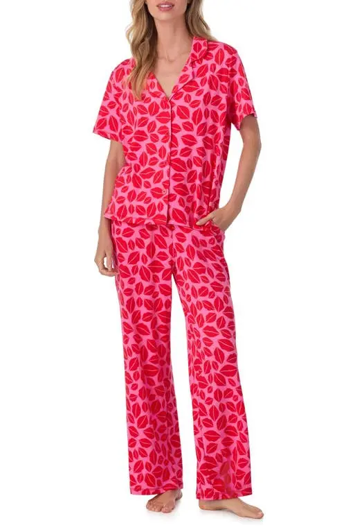ROOM SERVICE Print Pajamas - Pink Print