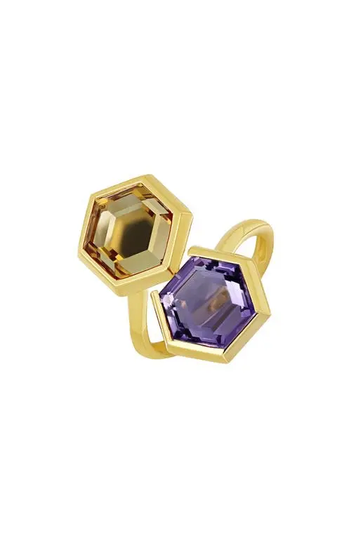 Bony Levy 14k Gold Amethyst Bypass Ring - 14k Yellow Gold