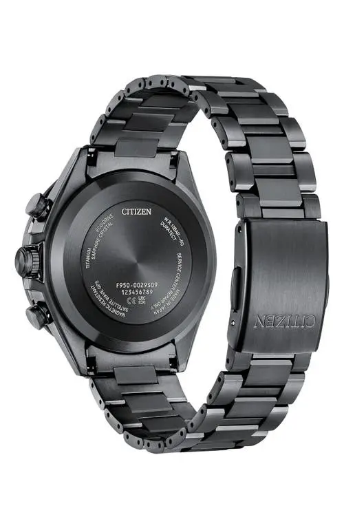 Citizen Attesa Satellite Wave Gps Gmt Bracelet Watch - Gray/blue
