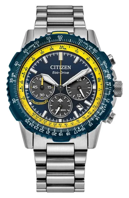 Citizen Promaster Navihawk Chronograph Bracelet Watch - Silverone