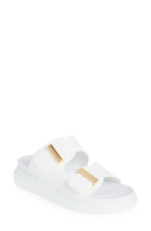 Alexander McQueen Hybrid Platform Slides - New Ivory/gold