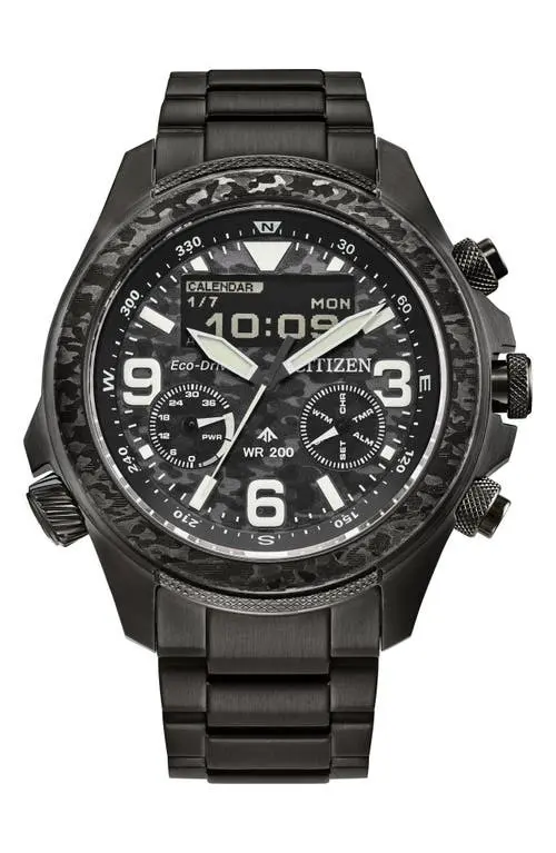 Citizen Promaster Land Eco-drive Bracelet Watch - Grey/black Camo