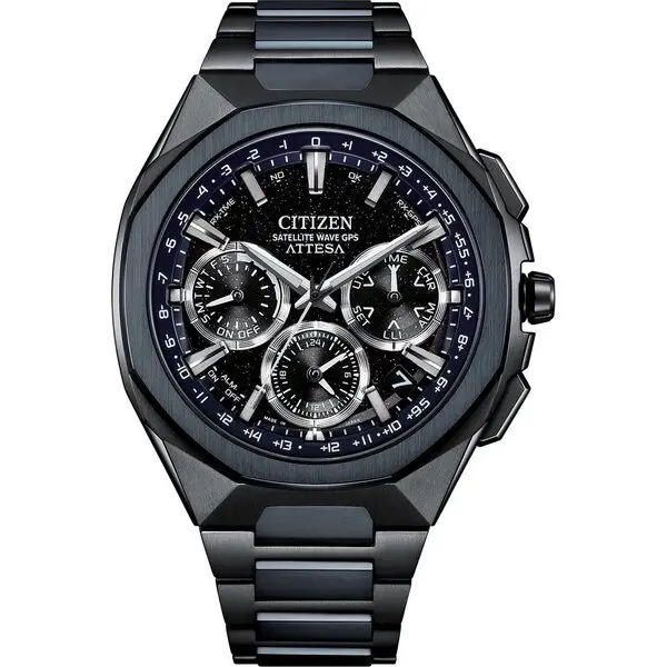 Citizen Attesa Satellite Timekeeping Chronograph Bracelet Watch - Black/two-tone