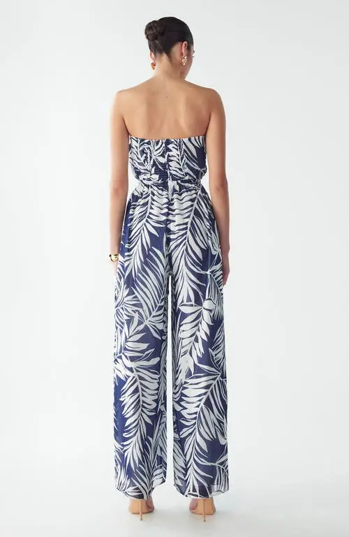 BWLDR Alias Jumpsuit - Navy Palms