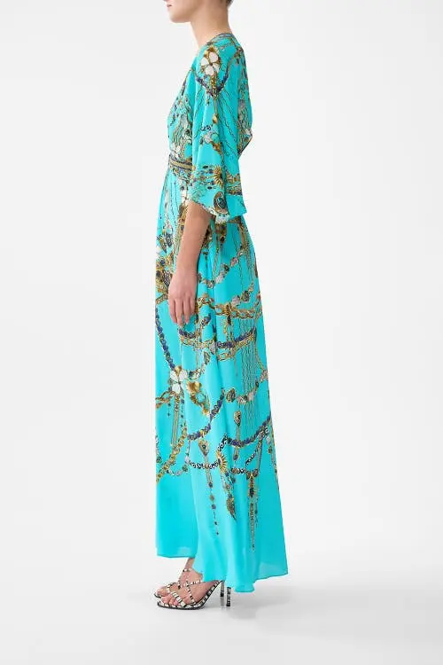 Camilla Twist Front Waisted Maxi Dress