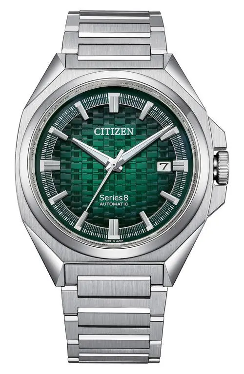 Citizen Series8 Automatic Bracelet Watch - Green/silverone