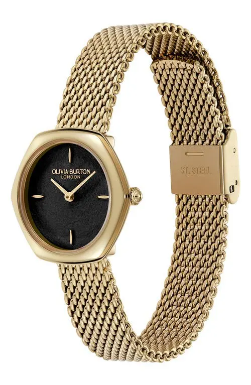 OLIVIA BURTON Charing Mesh Strap Watch - Black