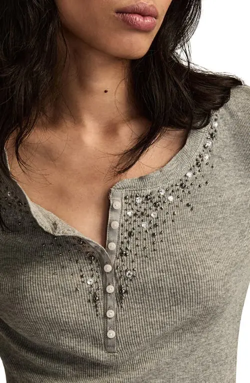 Lucky Brand Beaded Henley
