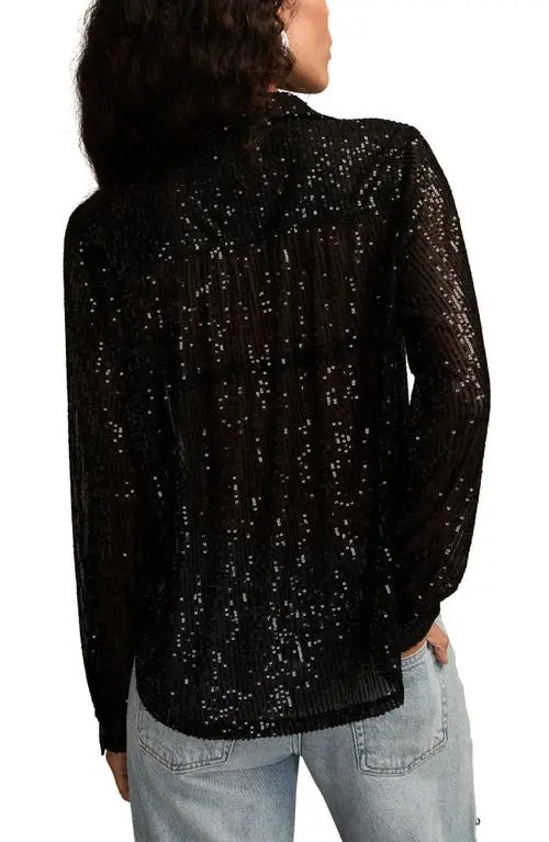 Lucky Brand Sequin Button-front Shirt