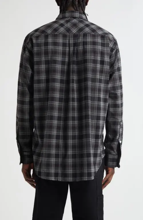 PHIPPS Workshop Plaid Flannel Button-up Shirt - Charcoal Plaid